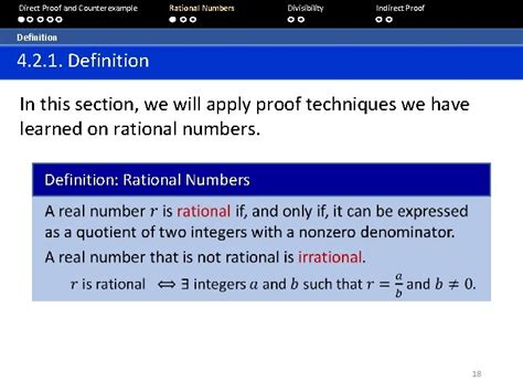 Direct Proof And Counterexample Rational Numbers Divisibility Indirect