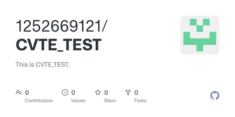 github 1252669121 cvte test this is cvte test