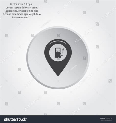 Map Pointer With Gas Station Icon Vector Royalty Free Stock Vector