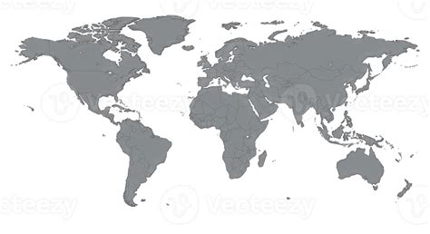 World Map Silhouette 55514695 Png