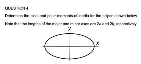 Determine The Axial And Polar Moments Of Inertia For The Ellipse Shown