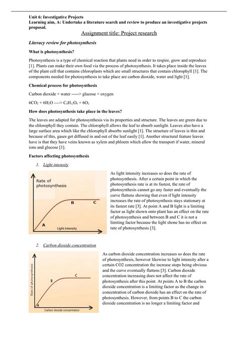 Investigative Project Unit 6 Learning Aim A Unit 6 Investigative Project Stuvia Uk