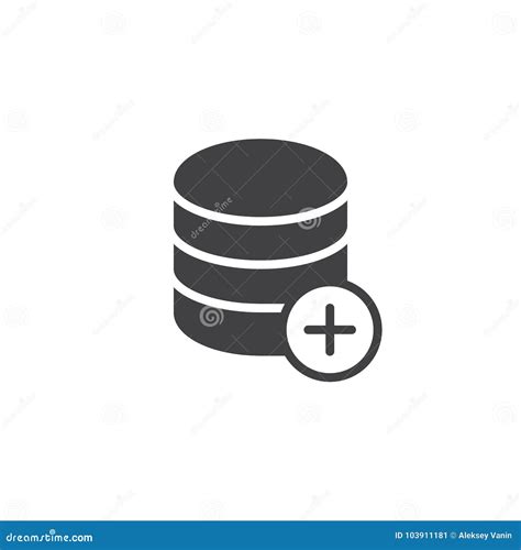 Add Database Icon Vector Stock Vector Illustration Of Internet 103911181