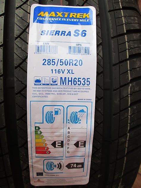 Купить летние шины MAXTREK SIERRA S6 285/50 R20 116V(240км/ч)