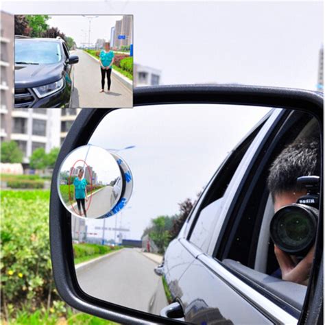 360 Degree Hd Blind Spot Mirror Adjustable Car Rearview Convex Mirror