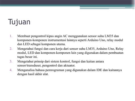 Control Fan Ac With Lm 35 Sensor Based Arduino Ppt