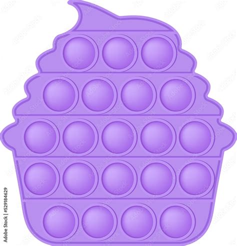 Purple Popit Shape Cake Pop It A Trendy Pastel Fidget Toys Addictive Anti Stress Toy In