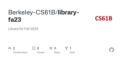 Releases · Berkeley Cs61b Library Fa23 · Github