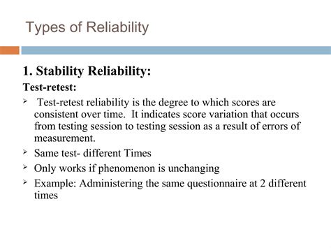 Validity And Reliability PPT
