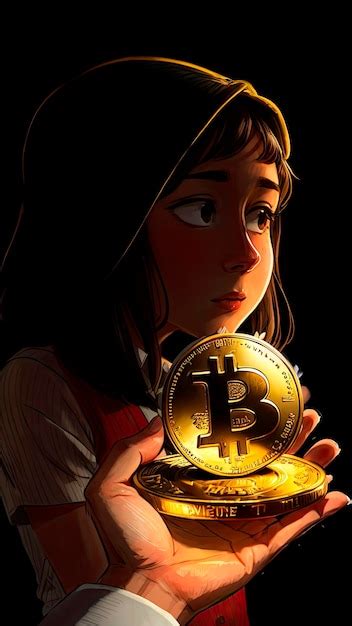 Cryptocurrency Bitcoin Golden Coin Background Premium Ai Generated Image