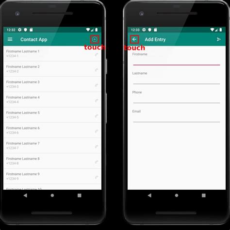 Screen Transition UI Interaction Native Implementation Download Scientific Diagram