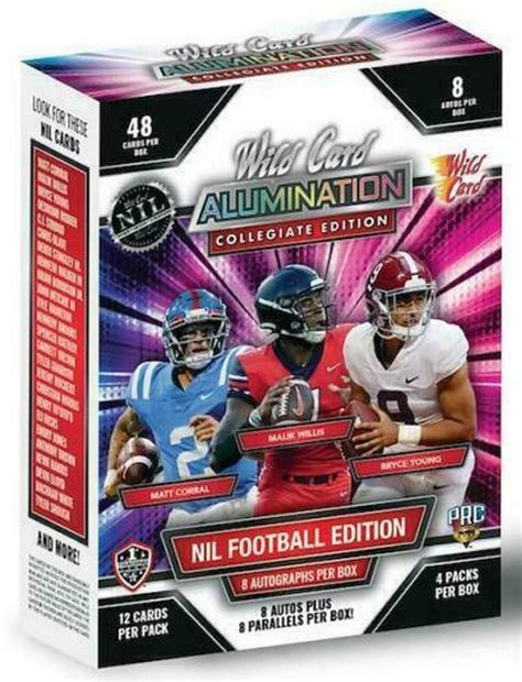 2021 Wild Card Alumination Collegiate Edition Nil Football Hobby Box