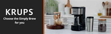 KRUPS Simply Brew Coffee Maker Multi Serve 4 In 1 With Stainless
