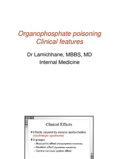 Organophosphate Poisoning Pdf Medicine Clinical Medicine