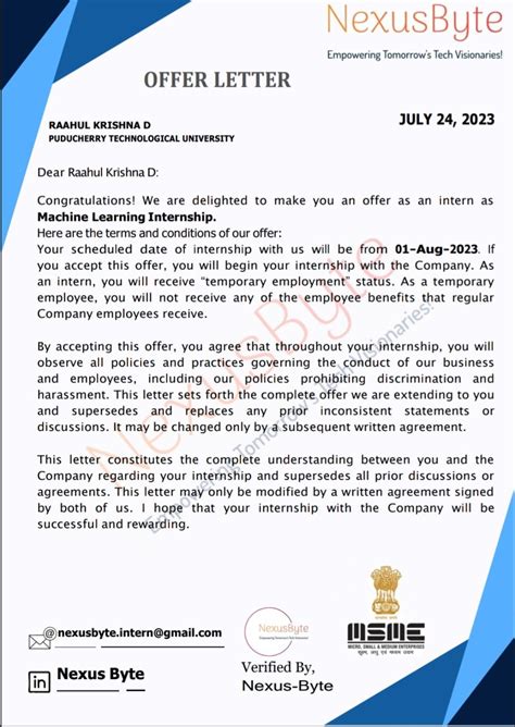raahul krishna durairaju on linkedin i have been selected for ml
