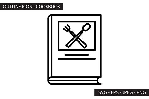 Cookbook Outline Icon Graphic By SIKEY STUDIO Creative Fabrica