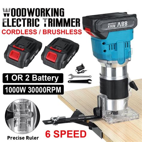 88v 30000rpm 6 Speeds Electric Trimmer Brushless Cordless Rechargeable