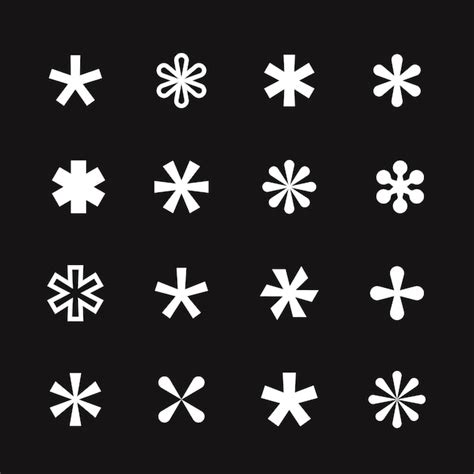 Premium Vector Asterisks Icons Vector Geometric Shapes Set