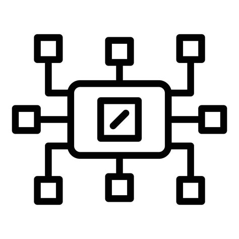 Computers On The Local Network Icon Outline Style 15665892 Vector Art At Vecteezy