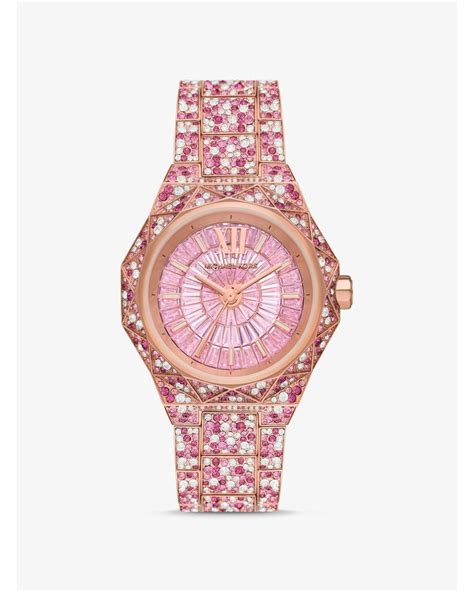 Michael Kors Limited Edition Oversized Raquel Pavé Rose Gold Tone Watch