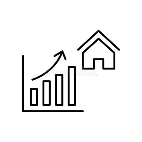 Bar Graph With Rising Trend And House Symbol Real Estate Market Going