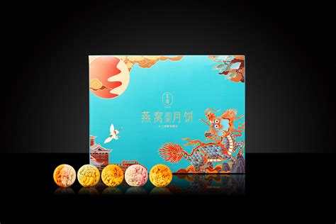 瑞兽拜月｜燕窝月饼中秋礼盒设计四方上下包装设计 站酷zcool