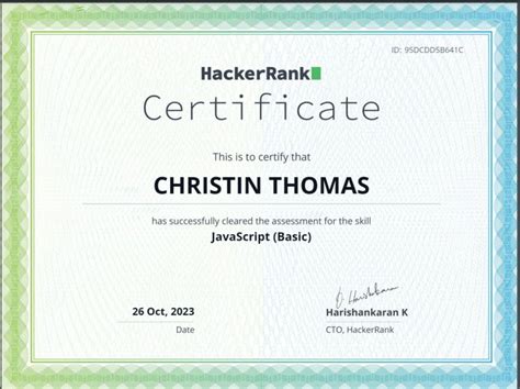 Christin Thomas On Linkedin Greetings From Hackerrank I Would Like To