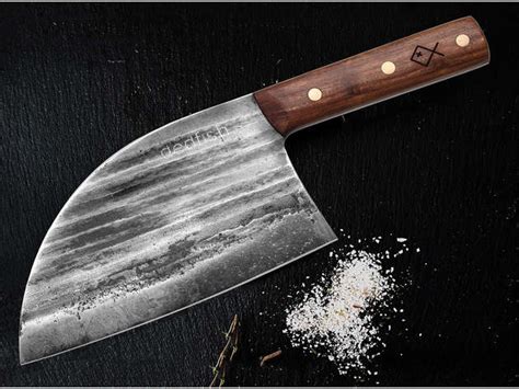 Dedfish Co Kitchen Butcher Knife With Leather Sheath Stacksocial