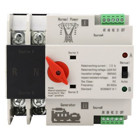 Interruptor De Transferencia Automática Doble Potencia 2p Interruptor