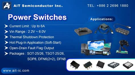 Power Switch 電源開關 保護過電流損壞 Ait Semiconductor