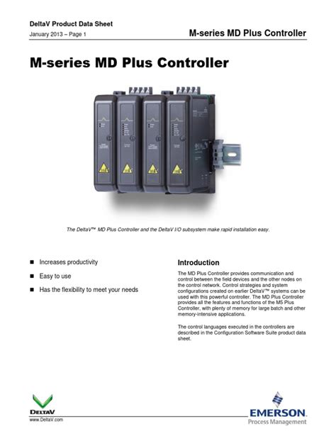 Deltav M Series Md Plus Controller 2013 Pdf Computer Network