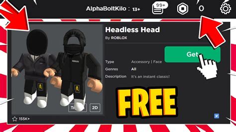 Roblox Tutorial 7 Ways To Get FREE HEADLESS HEAD In Roblox 2022 Get