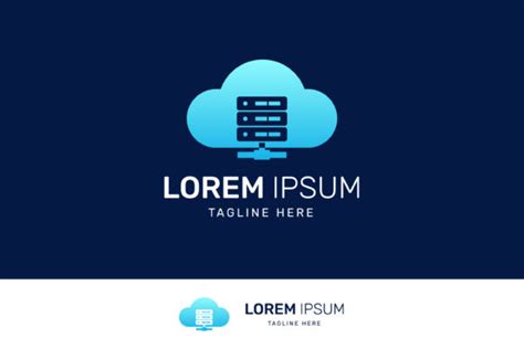 Cloud And Database Logo In Blue Gradient Graphic By Aliffauzi