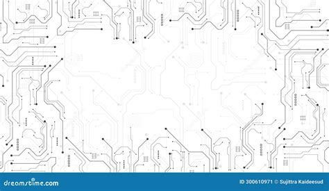 Technology Black Circuit Diagram Concept Stock Illustration