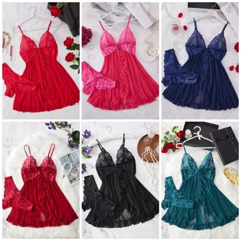 EROTIK DAMEN NACHTWÄSCHE Sexy Reizwäsche Spitze Nachtkleid Dessous