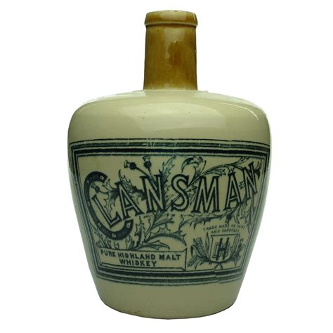 Whisky Jug Clansman Pure Highland Malt Whiskey H Kennedy Glasgow