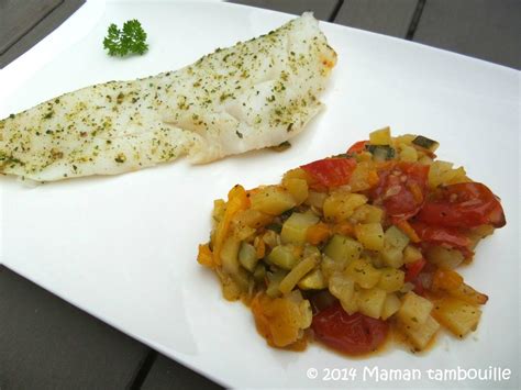 Filets De Flétan Au Four Sur Son Lit De Petits Légumes Du Soleil Maman