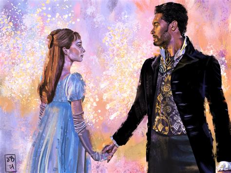 Daphne And Simon Bridgerton Art Print Etsy Denmark