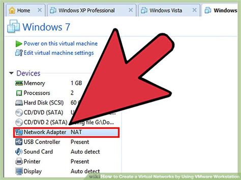 how to create a virtual networks by using vmware workstation