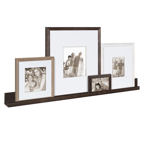 Kate And Laurel Bordeaux Gallery Floating Shelf And Wall Frame Kit Set