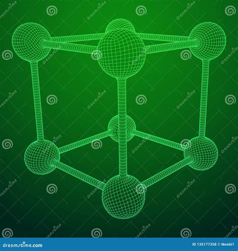 Wireframe Mesh Molecule Stock Vector Illustration Of Life 135177358
