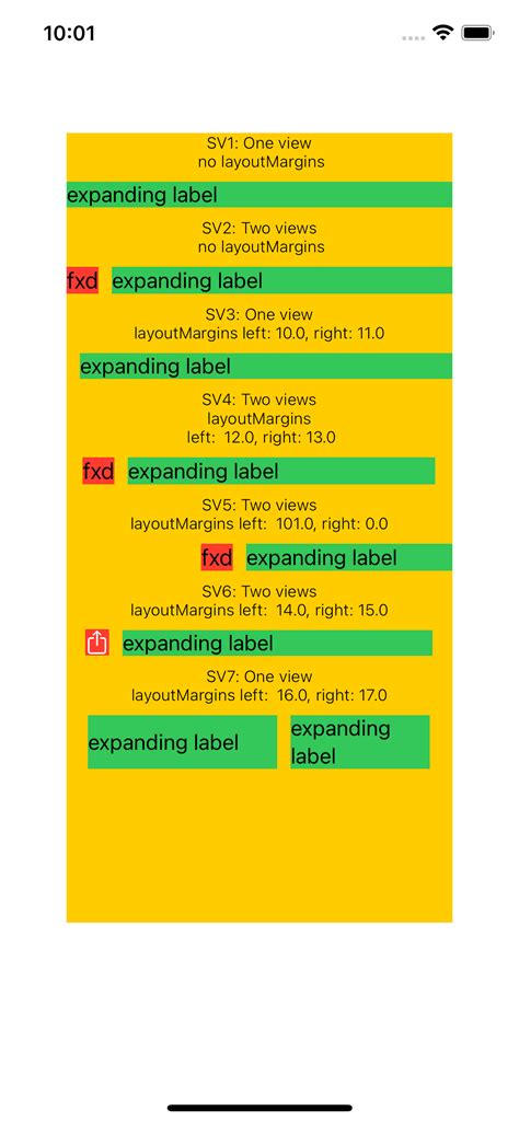 Ios Why Do Embedded Uistackviews Filled Proportionally With Spacing And Layout Margins