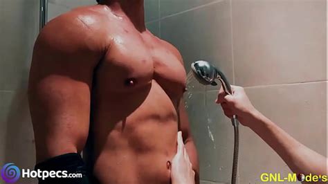 Feeling His Big Pecs In The Shower And Making Them Bounceand Sexy And Hotand Come And Get Close At