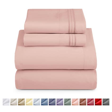 Nestl Full Size Sheet Sets 1800 Series Deep Pocket 4 Piece Luxury