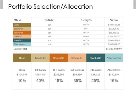 Portfolio Selection Allocation Template Ppt PowerPoint Presentation Example File