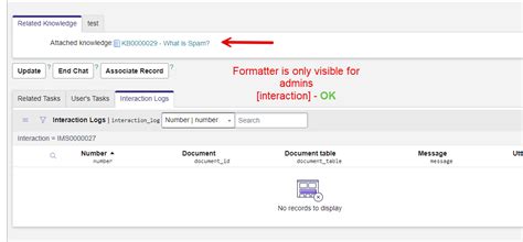 Attached Knowledge Formatter Not Visible On Interaction Form For Non Admin Users Rservicenow