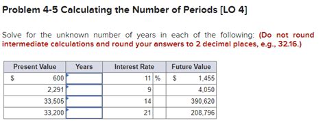 Solved Problem Calculating Present Values LO For Chegg