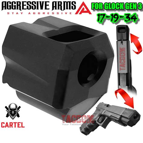Aggressive Arms Cartel Series “steel” Suppressor Tall Height Black Out