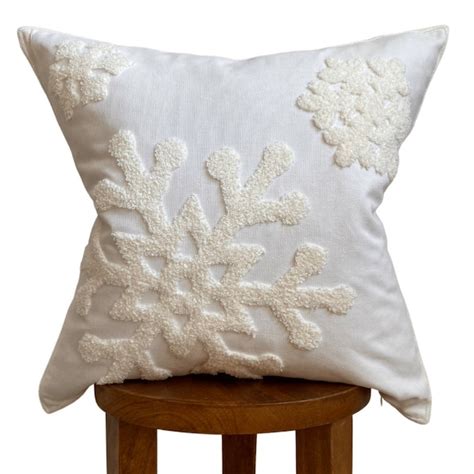 Snowflake Pillow Etsy
