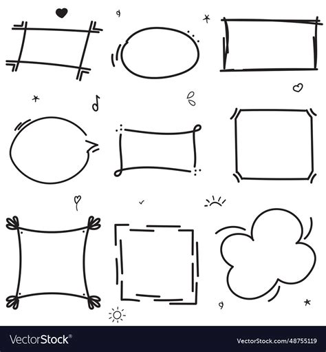 Collection Of Minimal Frames Royalty Free Vector Image